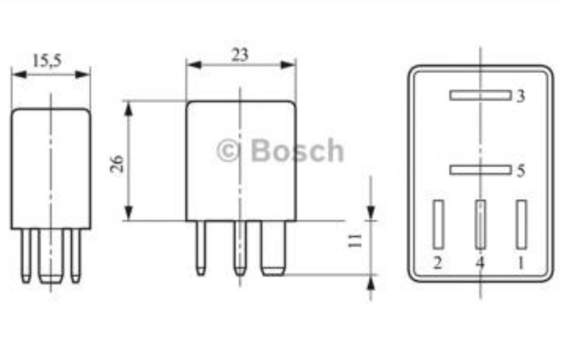 Rele 24V 5-polni 10A mikro Bosch - Eurotin