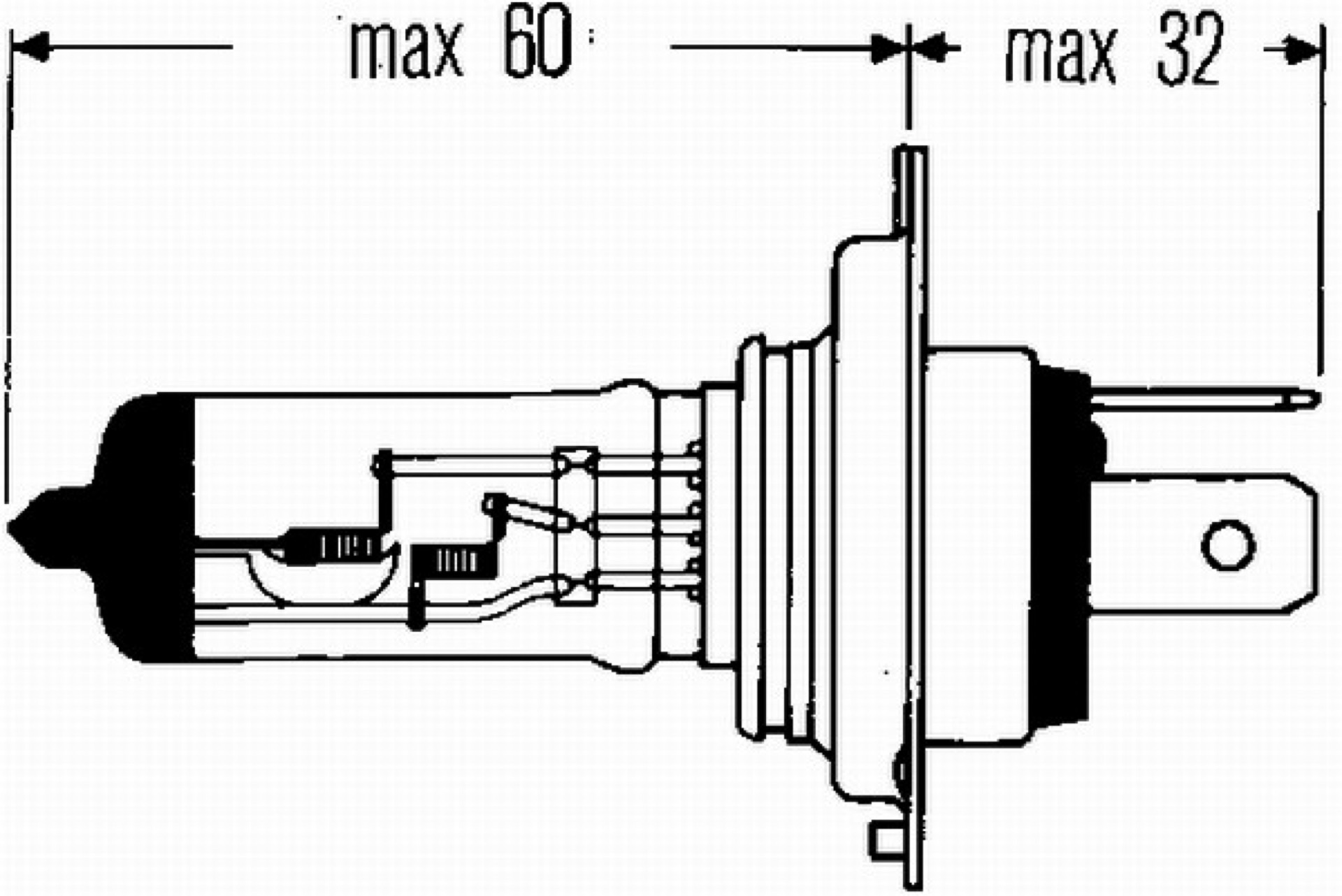 Žarnica 24V H4 75/70W Hella (64196, 13342) - Eurotin