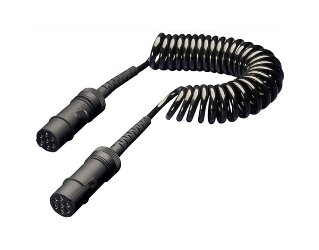 7-core spirally-coiled cable 24V "N" type ISO 1185 PC 4m Hella - Eurotin