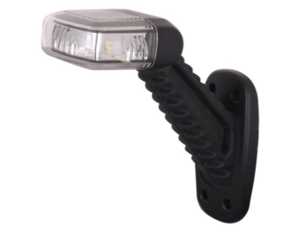 Svetilka pozicijska LED bela/rdeča/oranžna na krivi gumi 148x144mm ...