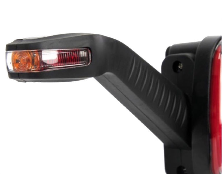 Svetilka pozicijska LED belo/rdeča/oranžna na krivi gumi 175x109mm ...