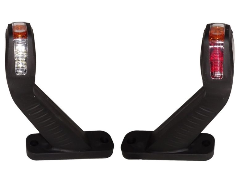 Svetilka pozicijska LED belo/rdeča/oranžna na krivi gumi 175x109mm ...