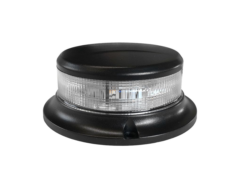 Blue warning beacon LED ø112x48mm clear lens - Eurotin